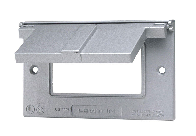 Leviton 04996-0GY Gray Standard Decora Rectangle Thermoplastic 1-Gang ...
