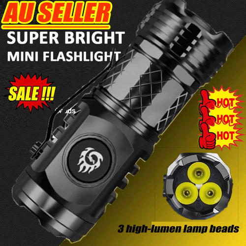 German Three-Eyed Monster Mini Super Power Flashlight Pocket Clip ...