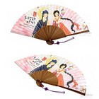 [*Korean Traditional Crafts] Folding Hand Fan Boy & Girl Korean Paper ...