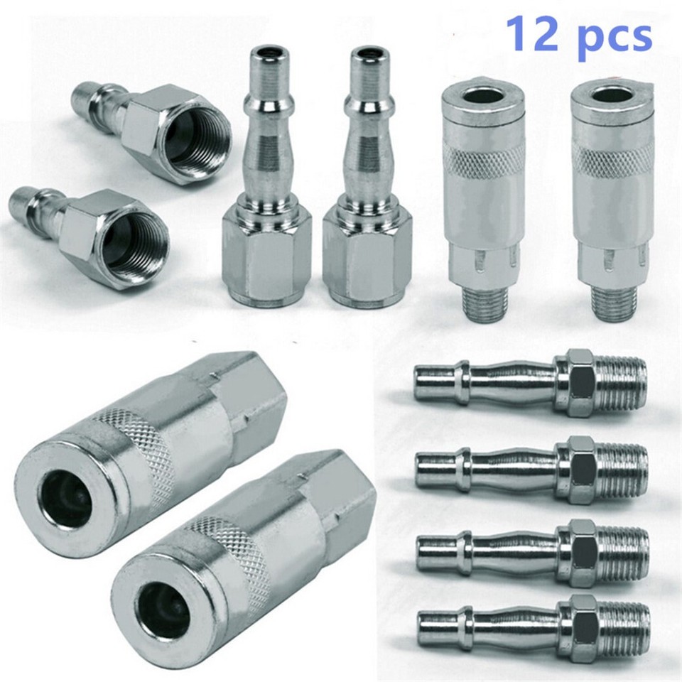 12 pcs British quick coupling 1/4" air line hose compressor fitting ...