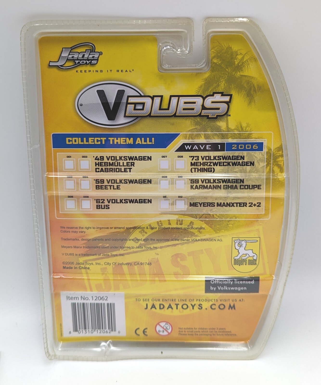 MOC 2006 Jada Toys V Dubs Diecast '49 Volkswagen Hebmuller Cabriolet ...