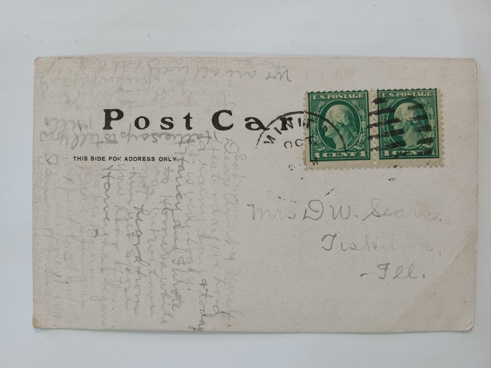 MINIER ILLINOIS POSTCARD 1910 SOUTH FIFTH AVENUE DOWNTOWN PEORIA | eBay