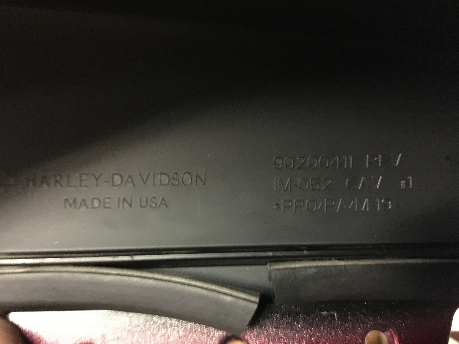 Right saddlebag lid Ember Red Sunglo 2014^ touring FLHTC Harley T/O ...