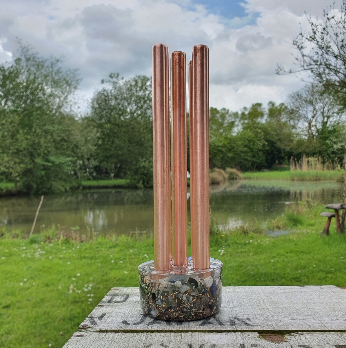 Orgone Machine ORGONE GENERATOR 60MM CLEAR QUARTZ – Oasis Beads