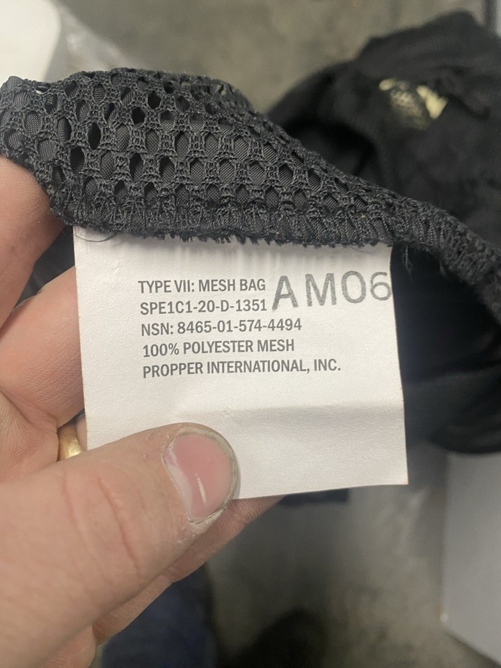USMC Mesh Storage Bag Carry Bag 8465-01-574-4494 Black | eBay