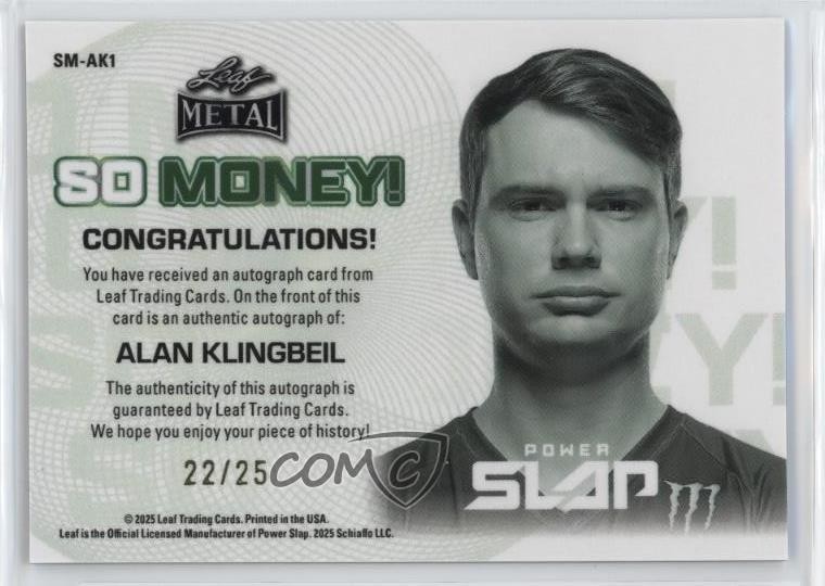 2025 Leaf Metal Power Slap So Money! Silver Wave /25 Alan Klingbeil #SM ...