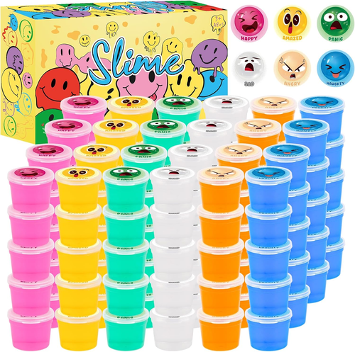 120 Pack Clear Crystal Bulk Slime Kit, Slime That Can Convey Your Mood ...