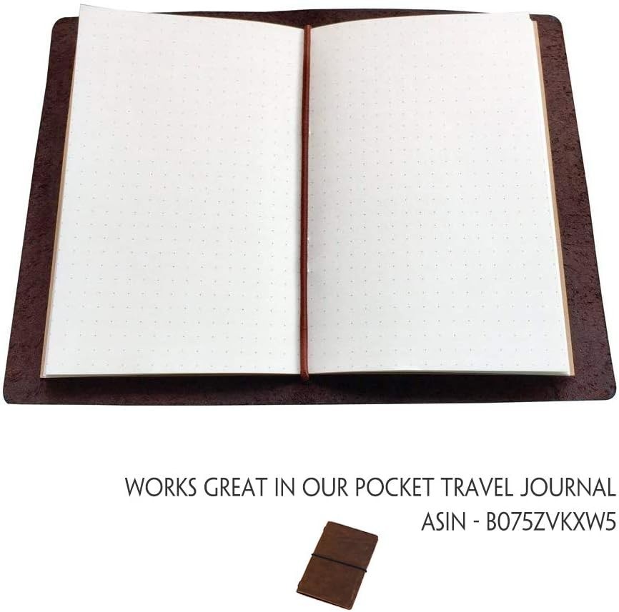 Dotted Notebook Journal Pocket Size 3.5x5.5 Inches Thick Dot Grid Paper ...