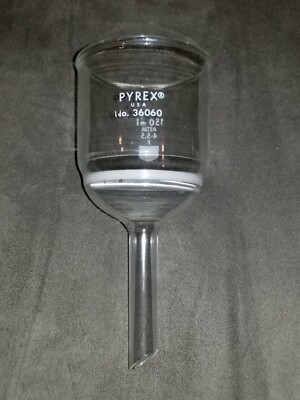 Corning PYREX Glass 150mL Fritted Buchner Filter Funnel ASTM 4-5.5 No ...