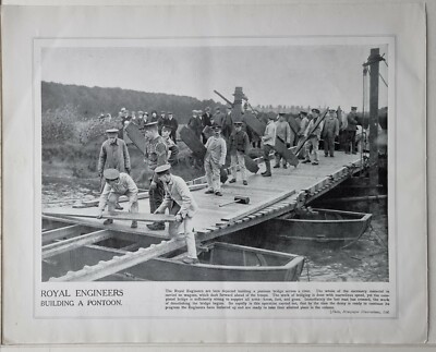 1915 WW1 Aufdruck & Text Royal Ingenieure Gebäude Pontoon | eBay