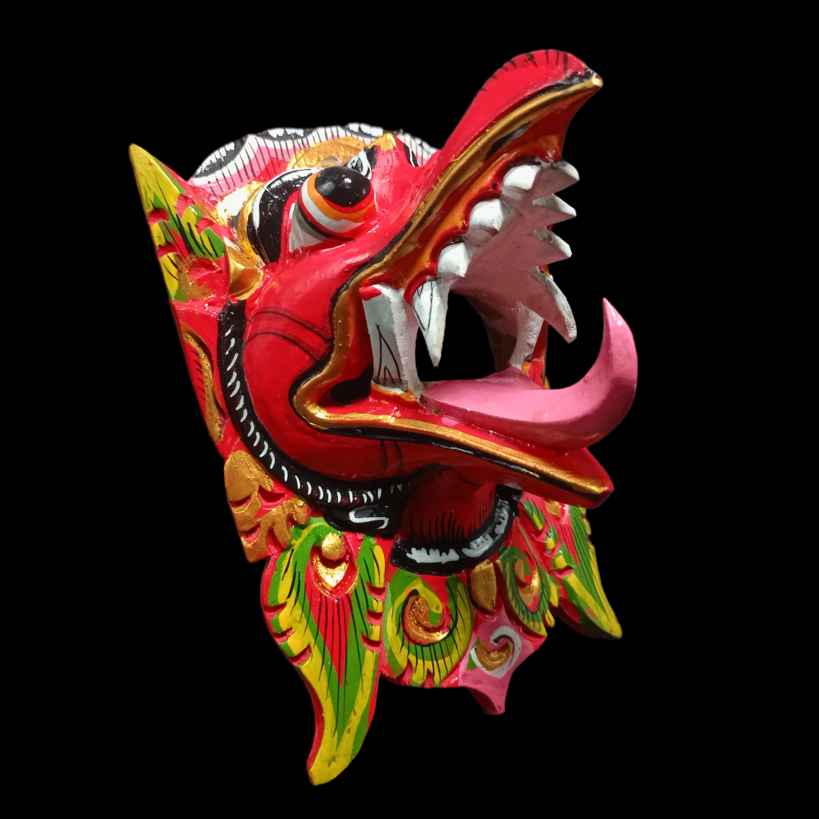 Garuda Bird Indonesian Balinese Red Wood Mask Hand Carved Wall Art ...