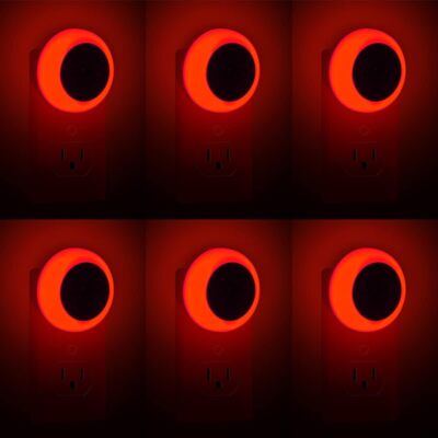 6 Pack Red Night Light LED Night Lights Plug into Wall with Dusk to ...