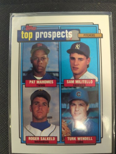 1992 Topps Gold Winners Pat Mahomes/Sam Militello/Roger Salkeld/Turk ...