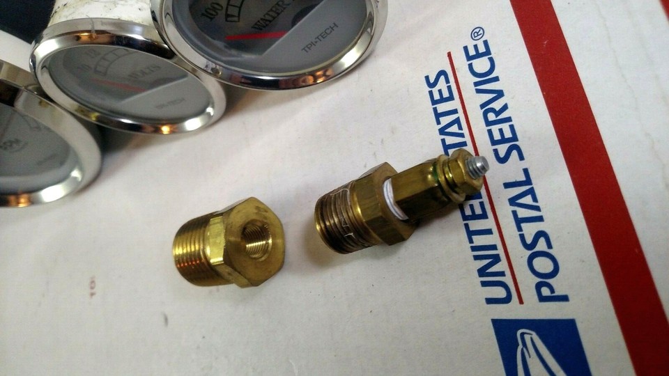 TPI-TECH 3 Gauge Set Tachometer + Volts + Water Temperature Coolant RPM ...