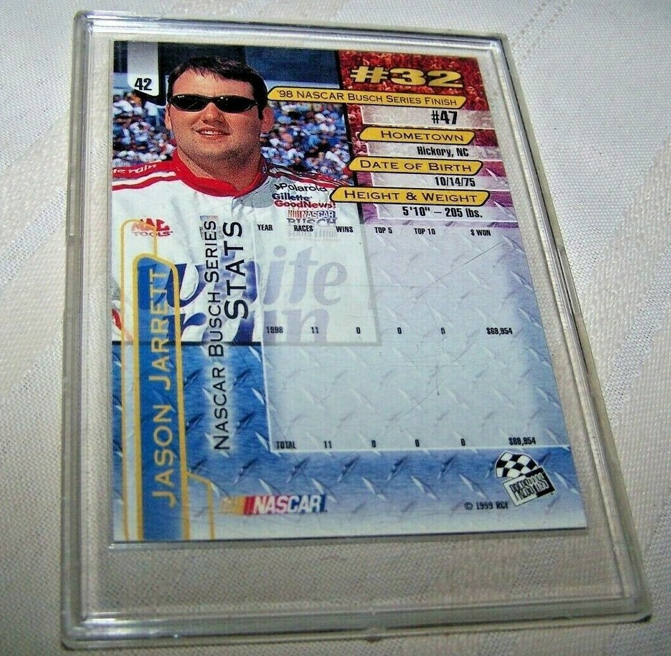 JASON JARRETT - AUTOGRAPHED - 1999 Press Pass - Nascar Card #32 | eBay