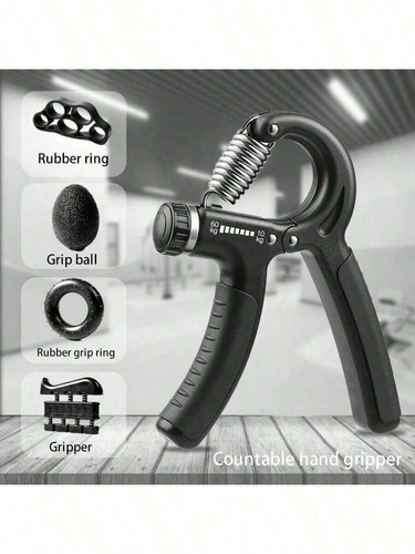 5-Pack Hand Grip Kit - Adjustable Trainer with Grip Ring, Ball & Carry ...