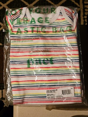 Pact Organic Cotton Long Sleeve Rainbow Striped One Piece Baby 6-18 ...