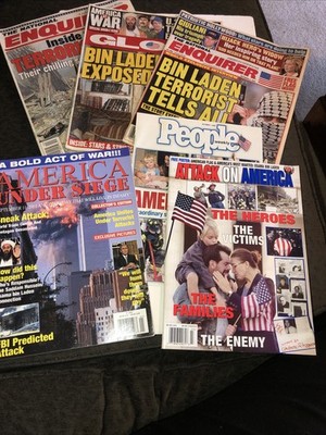 6 Newspapers, Magazines TWIN TOWERS NY Terrorist Attack World Trade 9 ...