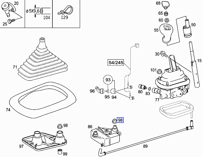 Mercedes 10 mm Hex Flange Plastic Self-Threading Nut A0039900251 New ...