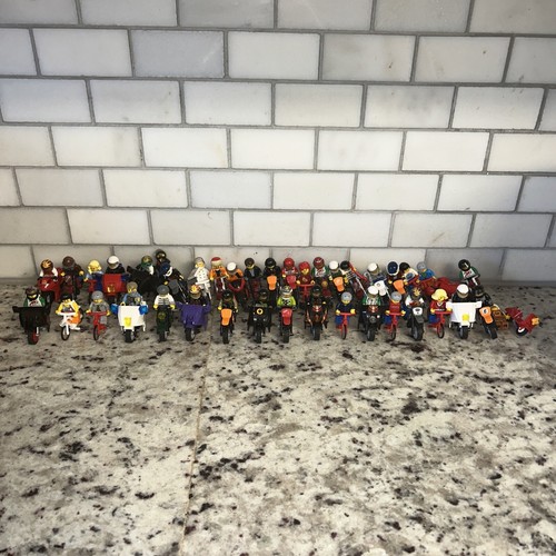 Lego City Motorcycle, Bicycle, Minifigure Lot 42 Different Figures With ...