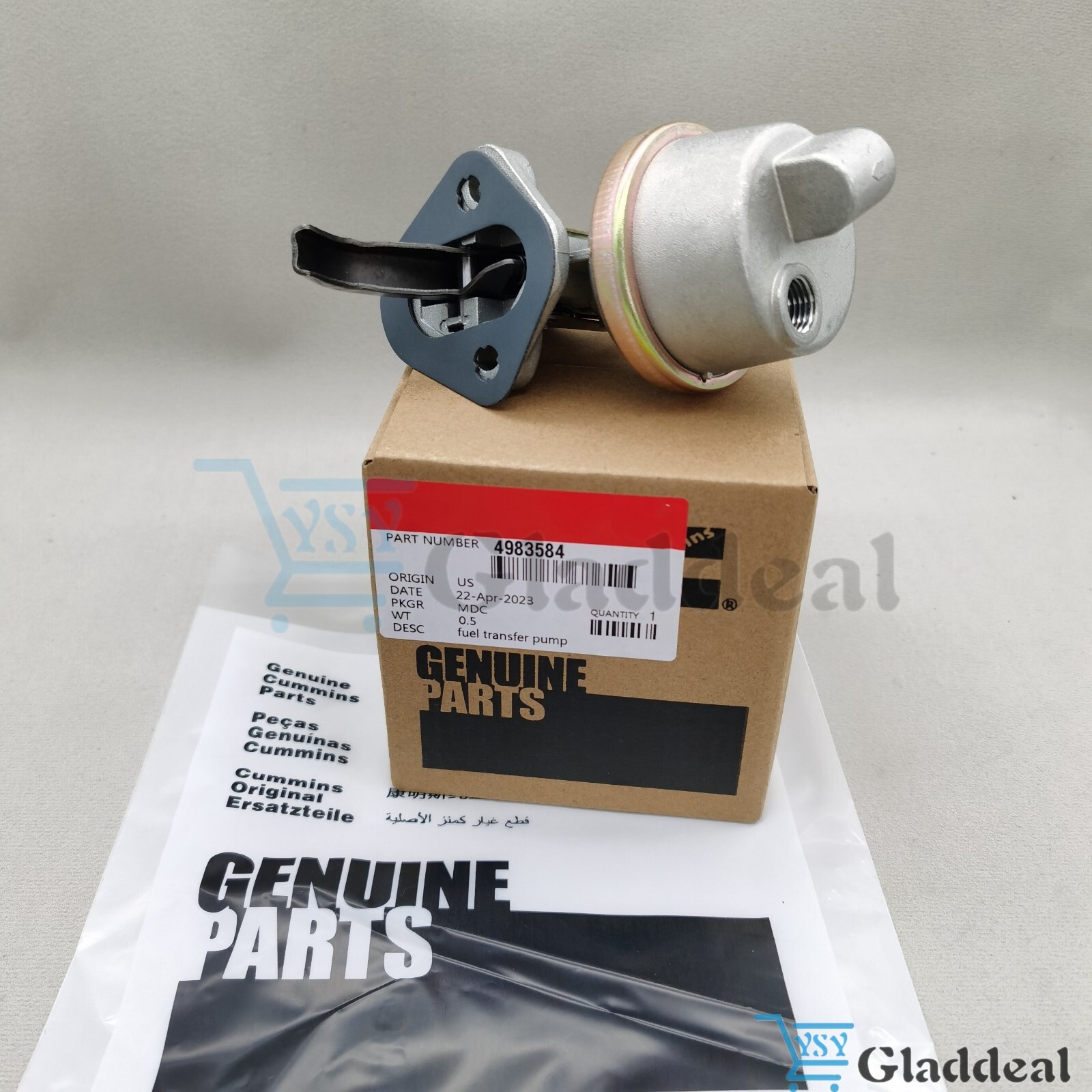 GENUINE OEM 4983584 FUEL TRANSFER PUMP for Cummins® (3928143, 3904374 ...