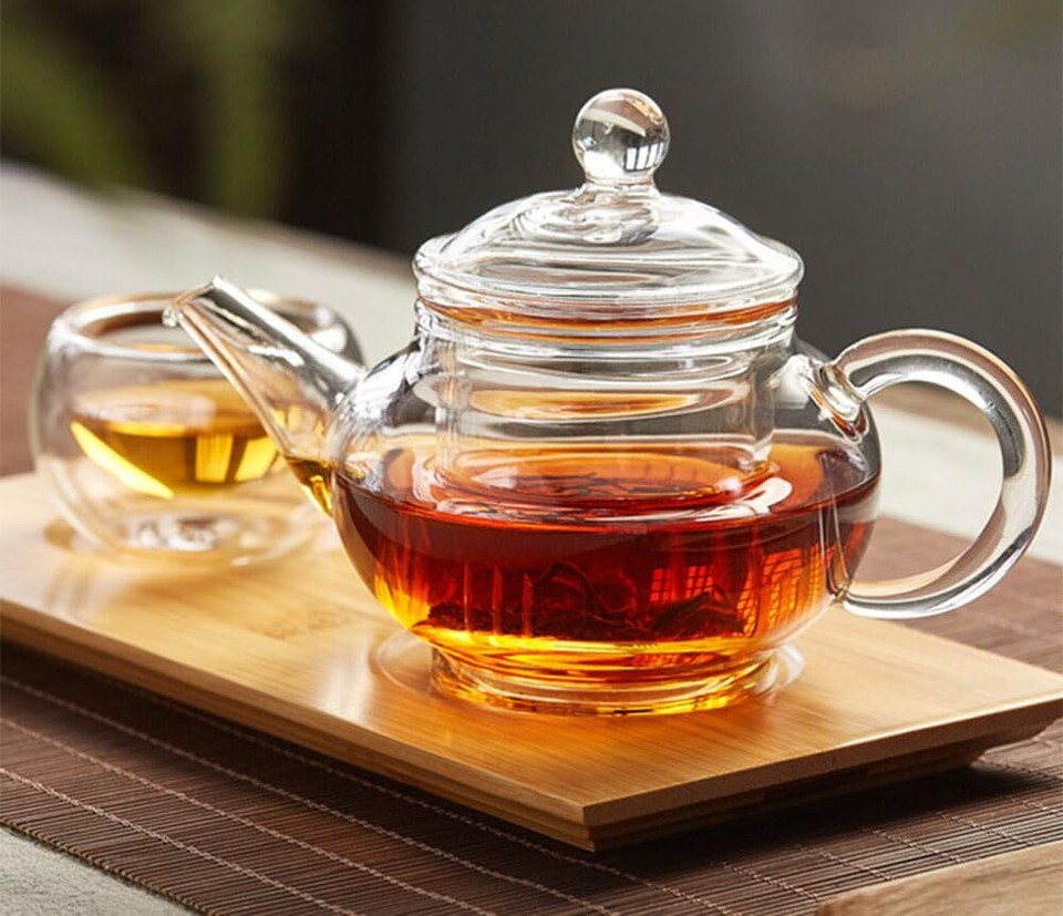 Small Tea Pot Glass Teapot with Infuser Tea Kettle for Loose Tea with ...