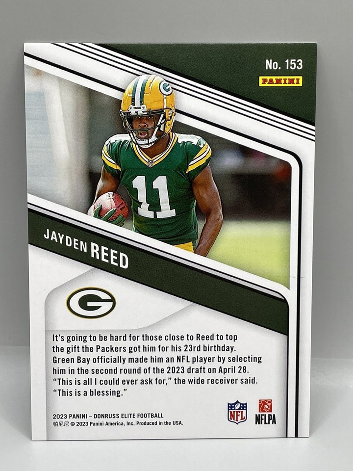 2023 Donruss Elite Jayden Reed Holo #/999 Rookie Packers RC | eBay