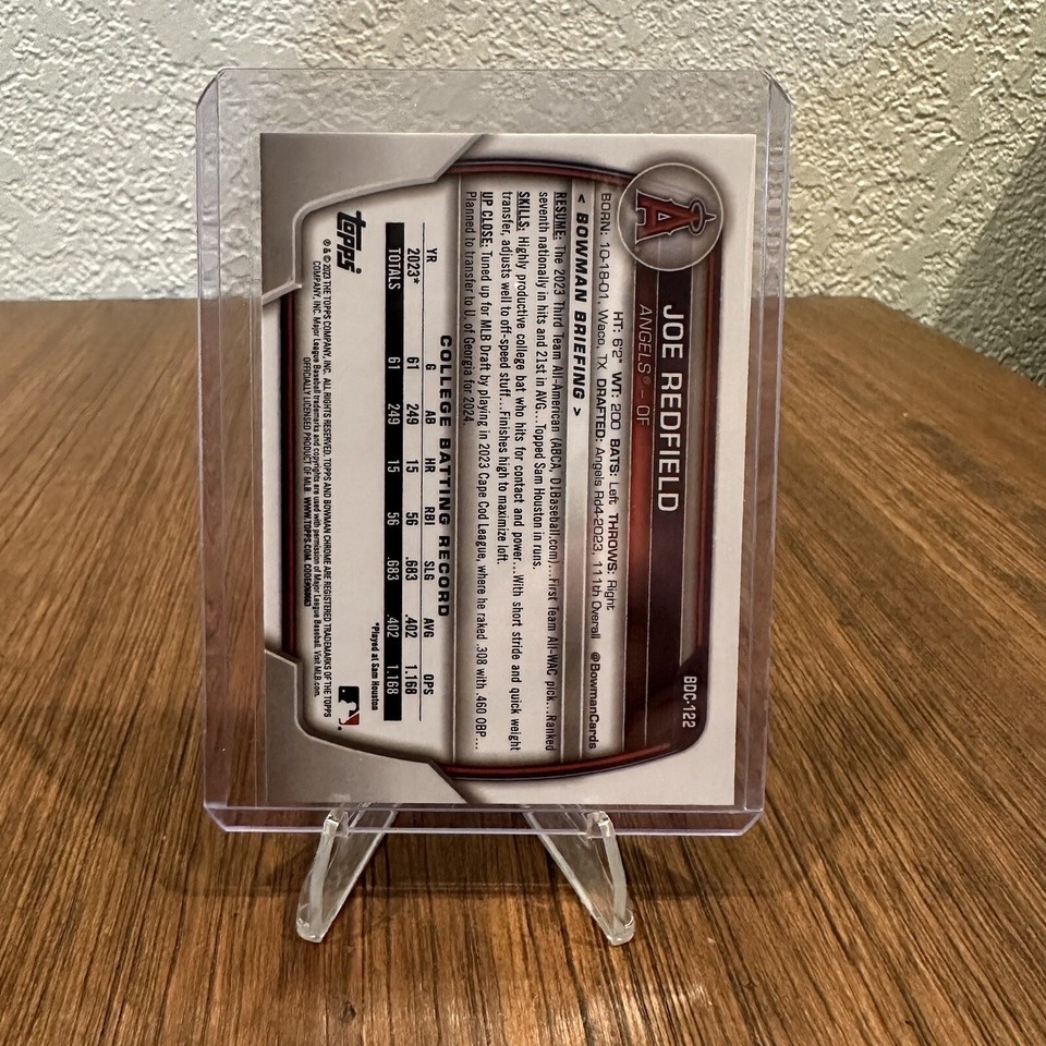 2023 Bowman Draft Sapphire Joe Redfield #BDC-122 Angels | eBay