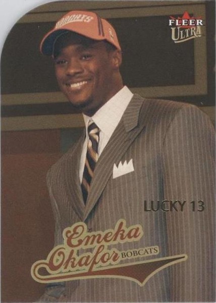 2004-05 Fleer Ultra - Lucky 13 Gold Medallion #177 Emeka Okafor (RC ...