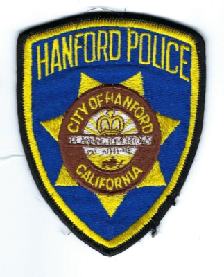 Hanford (Kings County) CA California Police duty-worn patch | eBay