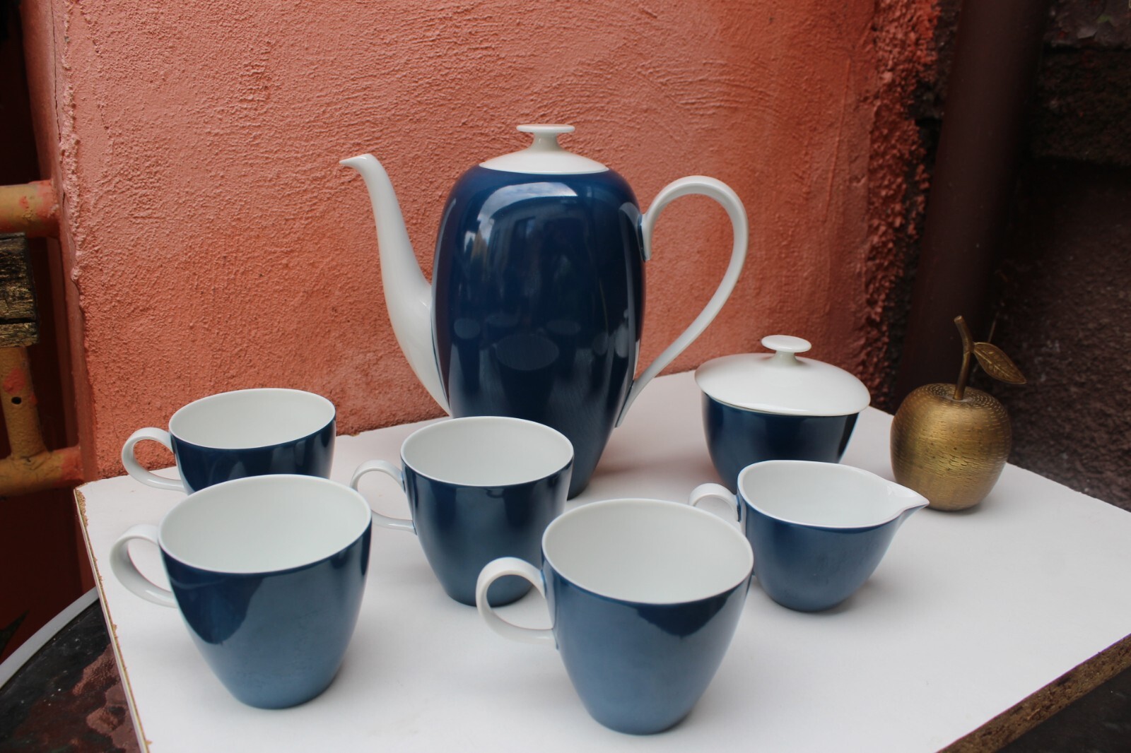 Rosenthal Studio-Line Secunda Blau / Blue Porcelain tea / coffee set ...
