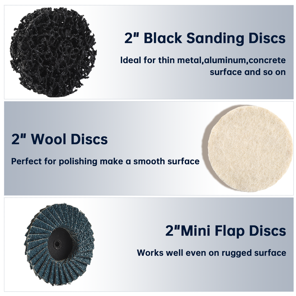 80x 2in Roll Lock Sanding Discs Set W/ 1/4 Holder Die Grinder Quick ...