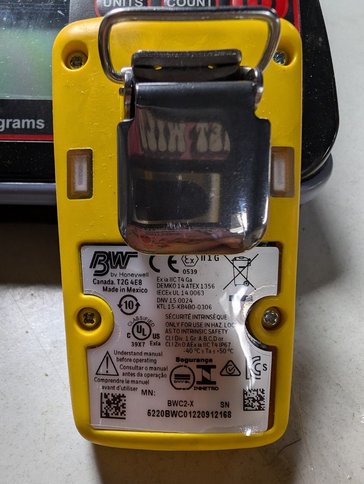 Honeywell BW Technologies BWC2-X BW Clip Single Gas O2 Monitor E-53 | eBay