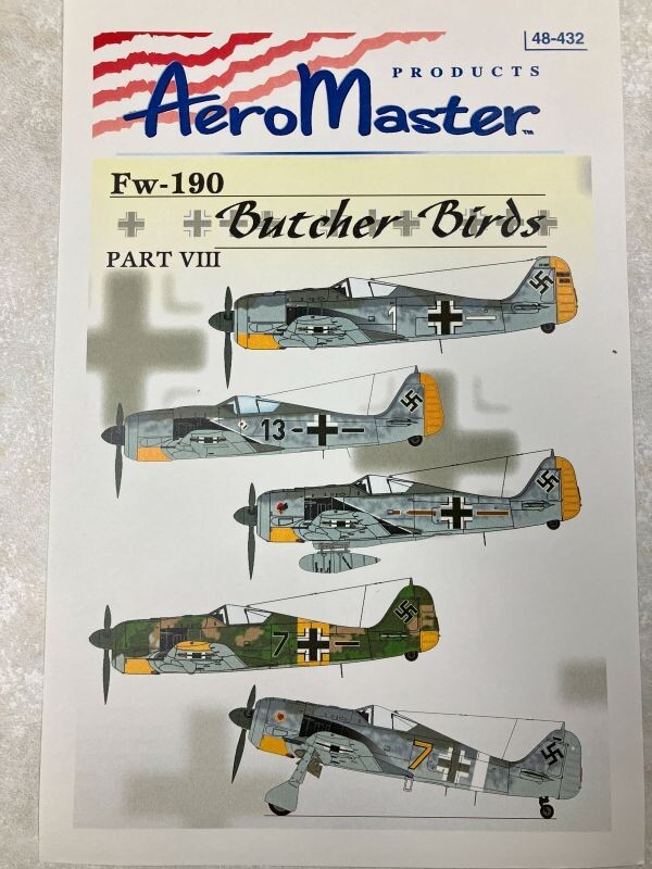 1/48th Aero Master decal 48-432 FW-190 Butcher Birds Part VIII | eBay