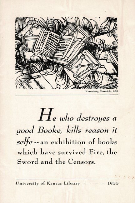 Joseph Rubenstein / He who destroyes good booke kills reason itselfe ...