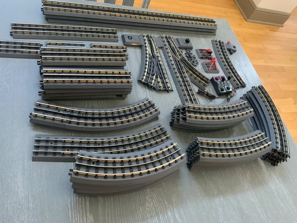 50 piece lot assortment of Rail King MTH Realtrax O gauge Train Track ...