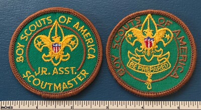 2 Diff VTG JR. ASSISTANT SCOUTMASTER Boy Scout Leader Position PATCHES ...