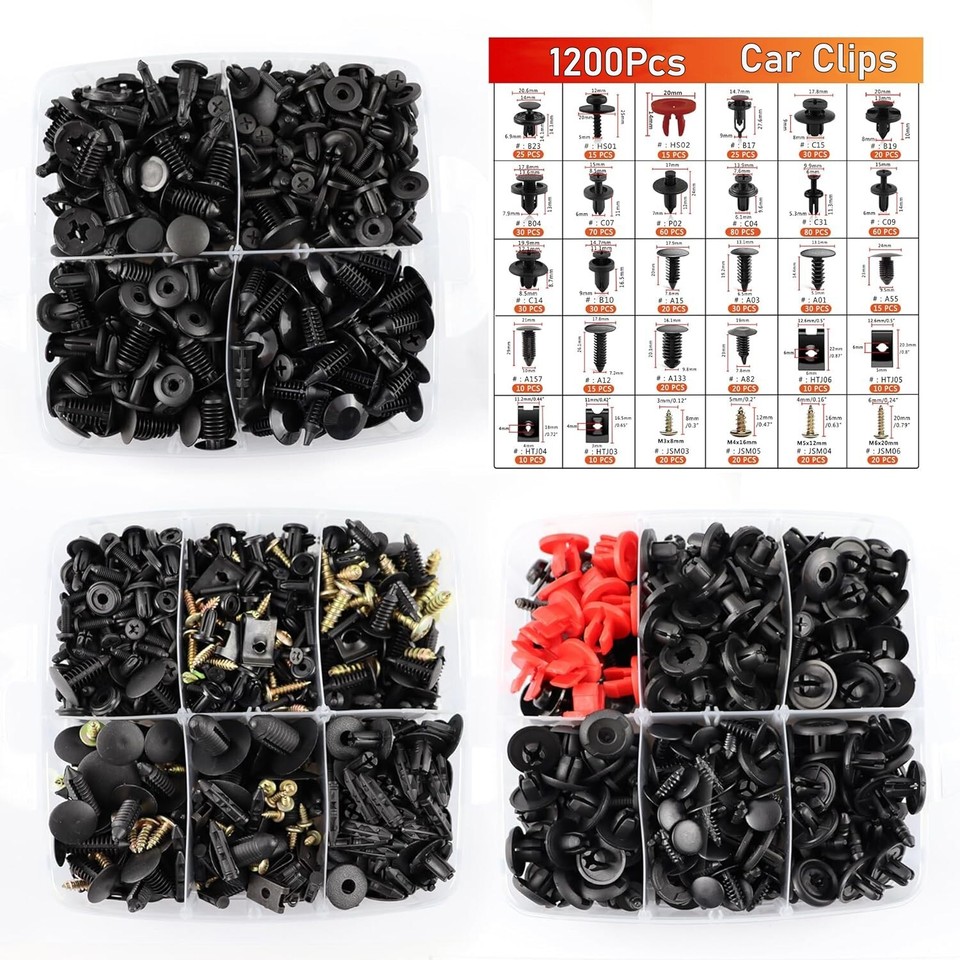 1000P Car Push Retainer Clips Auto Body Clip Automotive U-Clip Screws ...