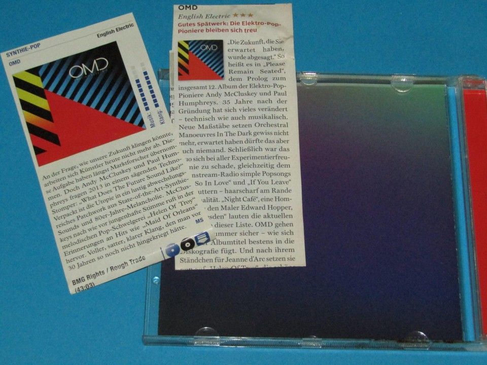 OMD, Orchestral Manoeuvres In The Dark / English Electric (UK 2013 ...