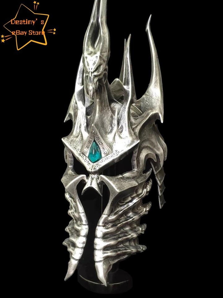 HCMY Lich King Arthas Menethil Crown Helmet 1:1 Poly Stone Model ...
