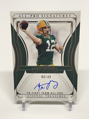 2021 PANINI NATIONAL TREASURES AARON RODGERS AUTOGRAPH /49 PACKERS ALL ...