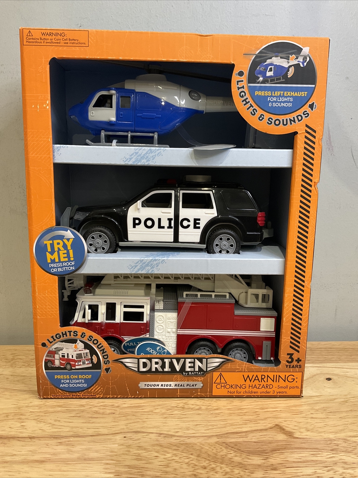 DRIVEN – Small Toy Emergency Vehicle Set – Micro Rescue Fleet - 3 pk | eBay