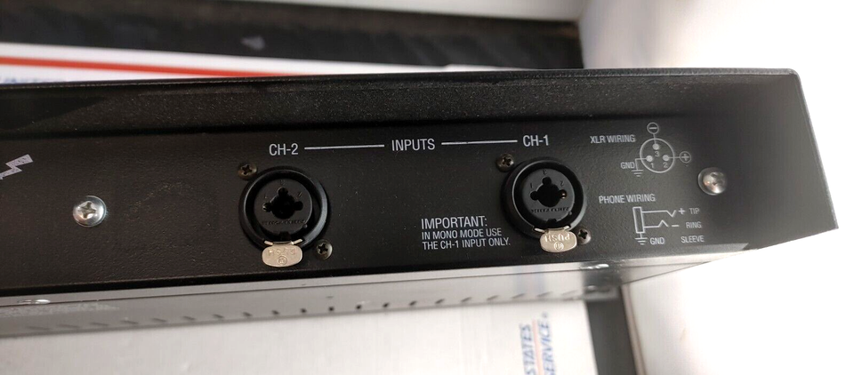 CROWN D45 2 Channel Stereo Audio Power Wave Amp Amplfier D-45 XLR 120W ...