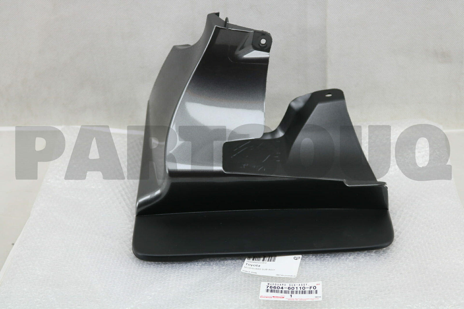 7660460110F0 Genuine Toyota MUDGUARD, FRONT FENDER, LH 76604-60110-F0 ...