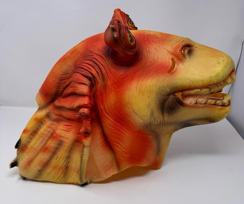 Vintage Star Wars Jar Jar Binks Mask Halloween Costume Cosplay Rubber ...