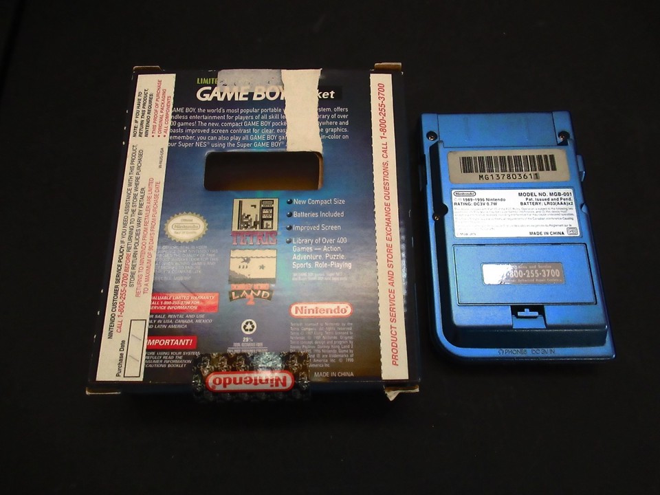 GameBoy Pocket Limited Edition Ice Blue with box | eBay