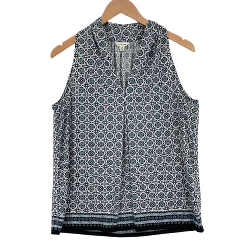 Max Studio Tank Top Womens Medium Multicolor Floral Sleeveless V Neck ...