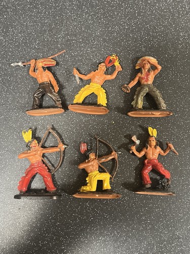 Vintage Cowboy and Indian Toy Soldiers Jean Hoefler KO Plastic Figures ...