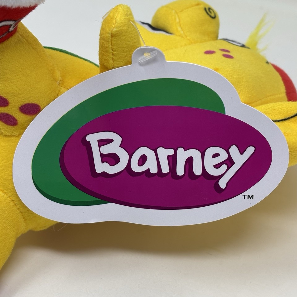 BJ Retired Barney And Friends Plush Yellow 7" Stuffed Dinosaur Toy ...