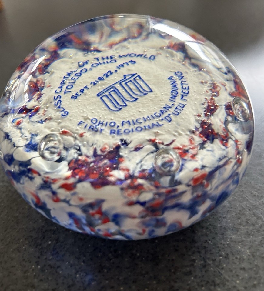KRAFT Ohio Art Glass Paperweight - Toledo, Ohio - 1973 | eBay